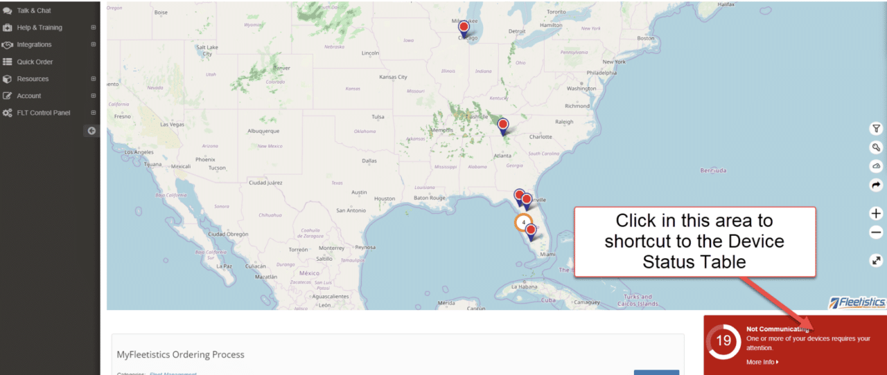 Fleetistics Device Status Table Increases ROI - Fleetistics