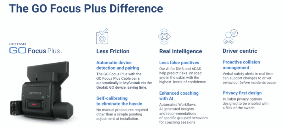 Geotab GO Focus #1 Advanced AI-Vision Safety Sensor